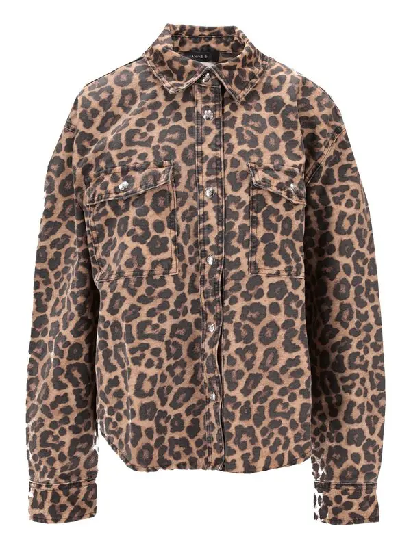 ANINE BING Paxton Shirt - Leopard