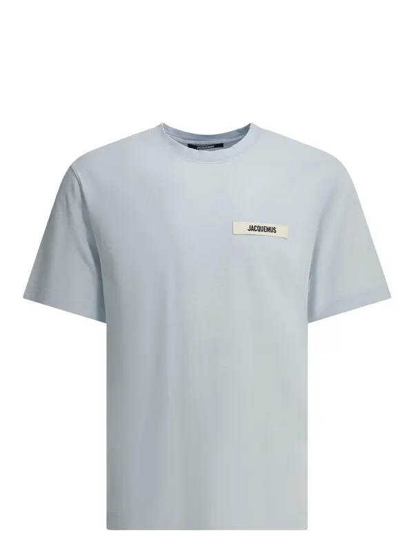 Jacquemus Gros Grain' Crew Neck T Shirt - Light Blue