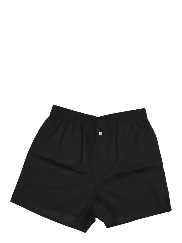 LA ROSE Cotton Buttoned Shorts - Black