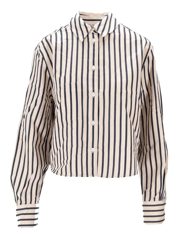 ANINE BING Essie Cropped Striped Shirt - Multi