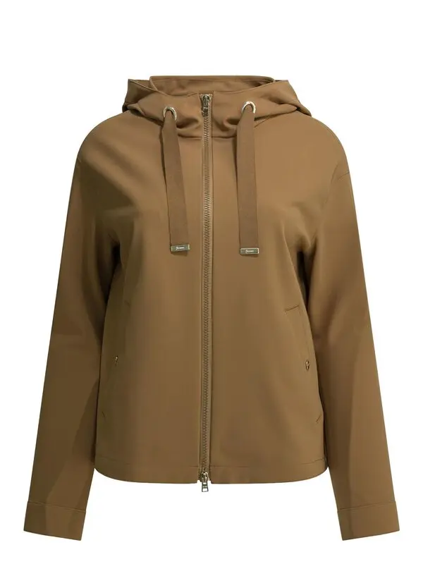 Herno Lightweight Jersey Jacket - Brown