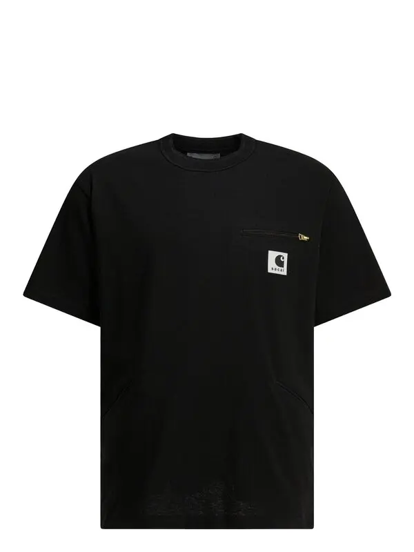Sacai Carhartt Wip' Crewneck T Shirt - Black