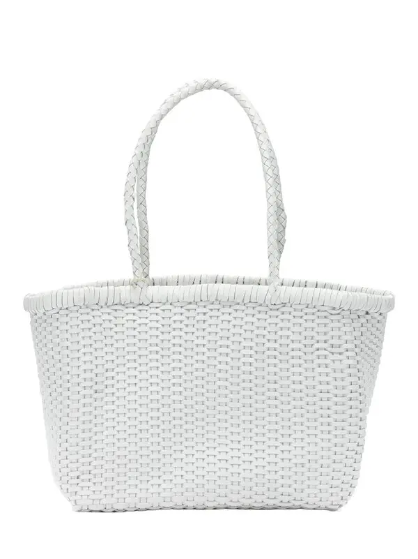 Dragon Diffusion Small B Weave Shoulder Bag - White