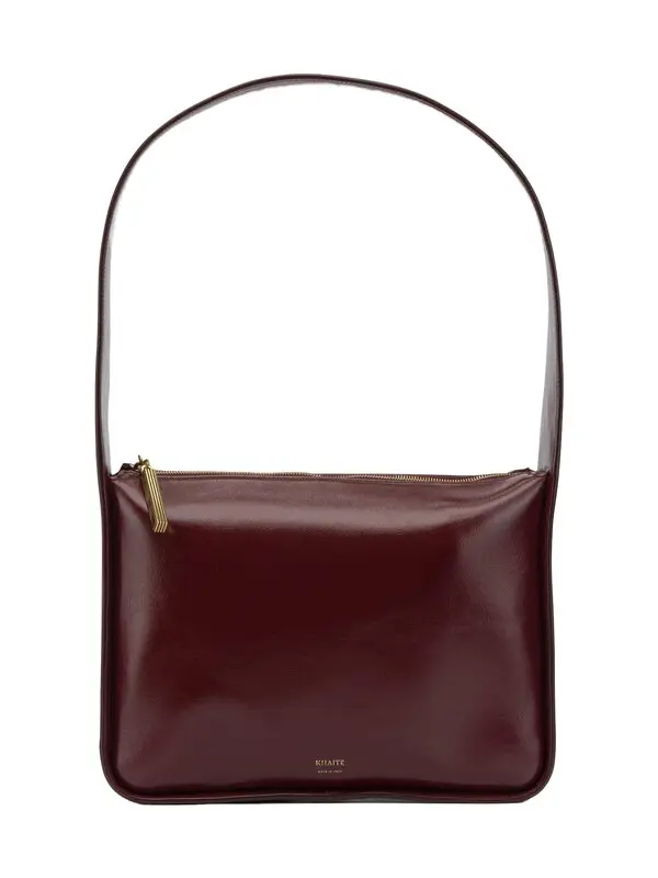 Khaite Lory Squared Small Shoulder Bag - Bordeaux