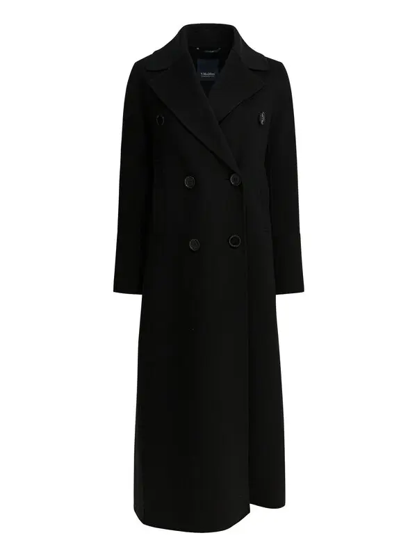 Max Mara Virgin Wool Long Coat - Black
