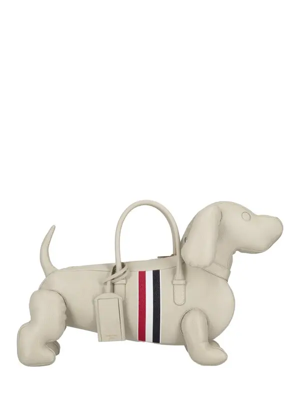 Thom Browne Hector Bag With Rwb Stripe - Khaki