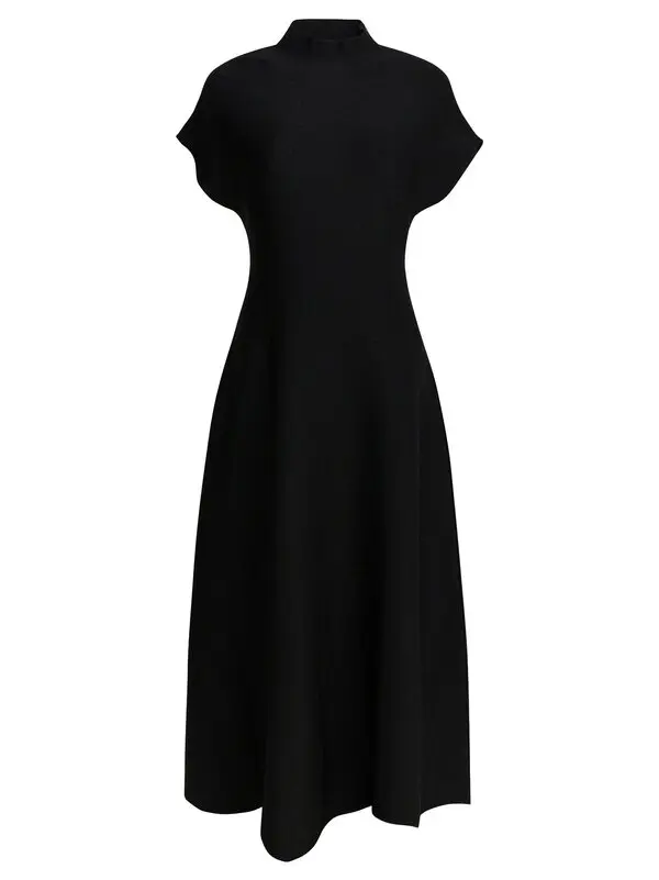 Khaite Lyra Midi Dress - Black