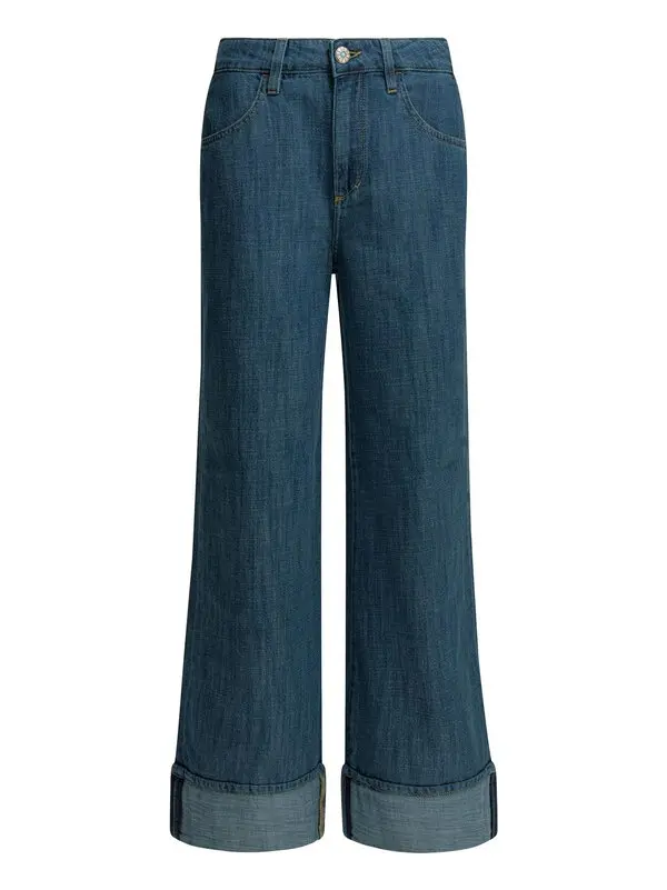SHAFT JEANS Roll Japan Flared Jeans - Blue