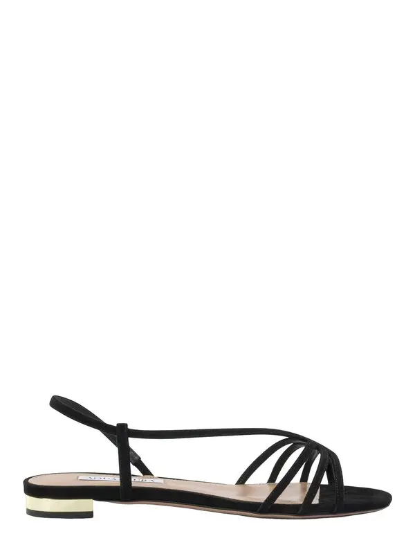 AQUAZZURA Talk To Me Low Heel Sandals - Black