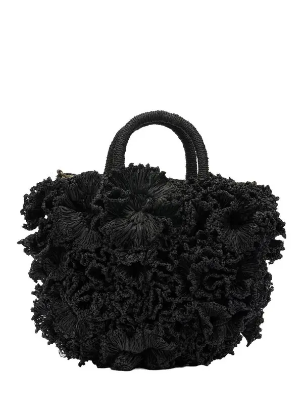 IBELIV Raffia Handbag - Black