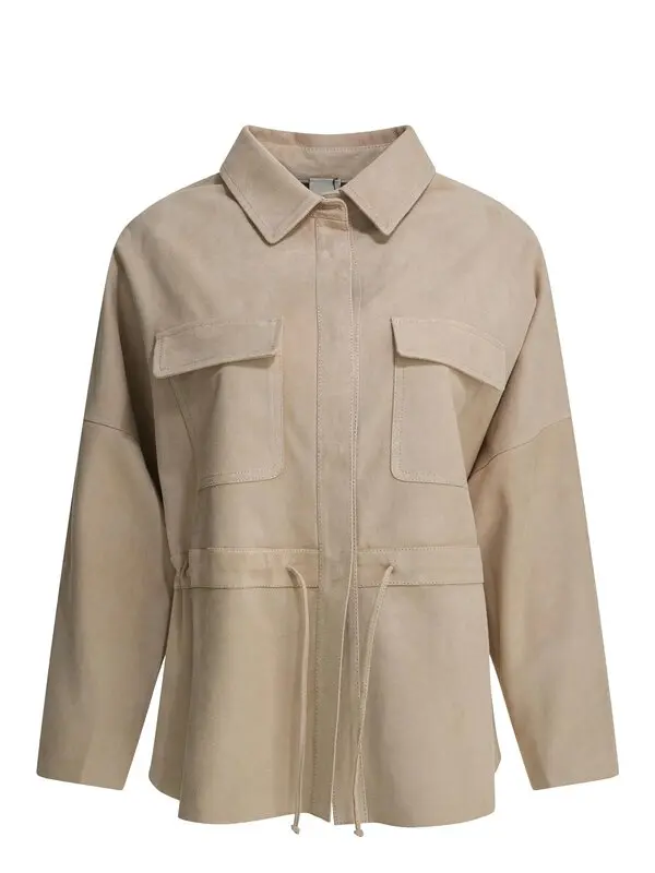 FURLING BY GIANI Lamb Leather Jacket - Beige