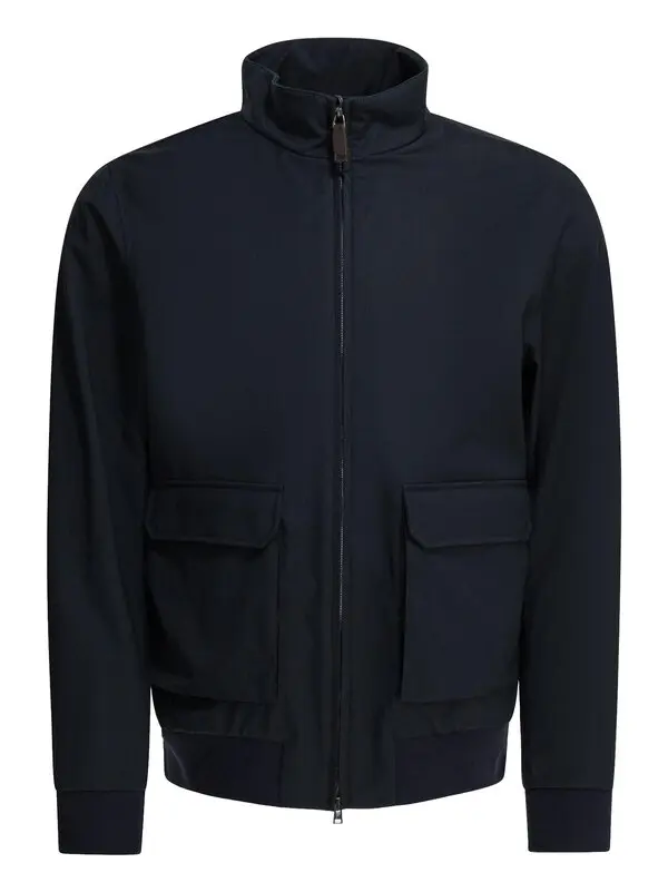 Herno Virgin Wool Bomber Jacket - Blue