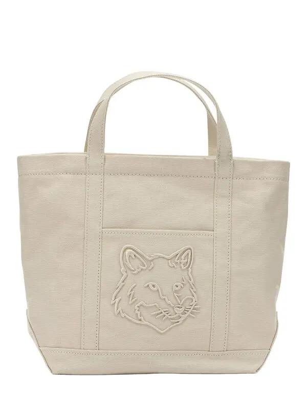Maison Kitsuné Fox Head Medium Handbag - White