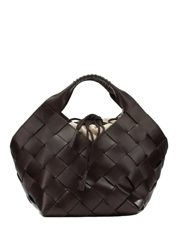 Dragon Diffusion Small Botteghe Handbag - Brown