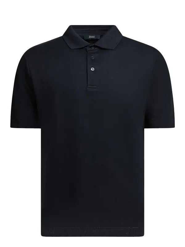 Herno Polo Shirt With Buttons - Blue