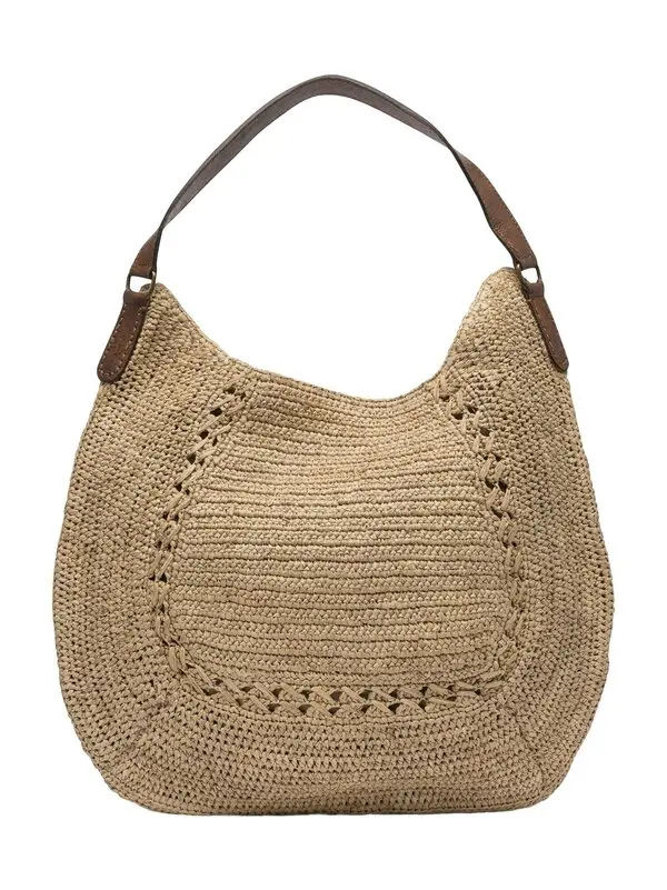 IBELIV Raffia Shoulder Bag - Beige
