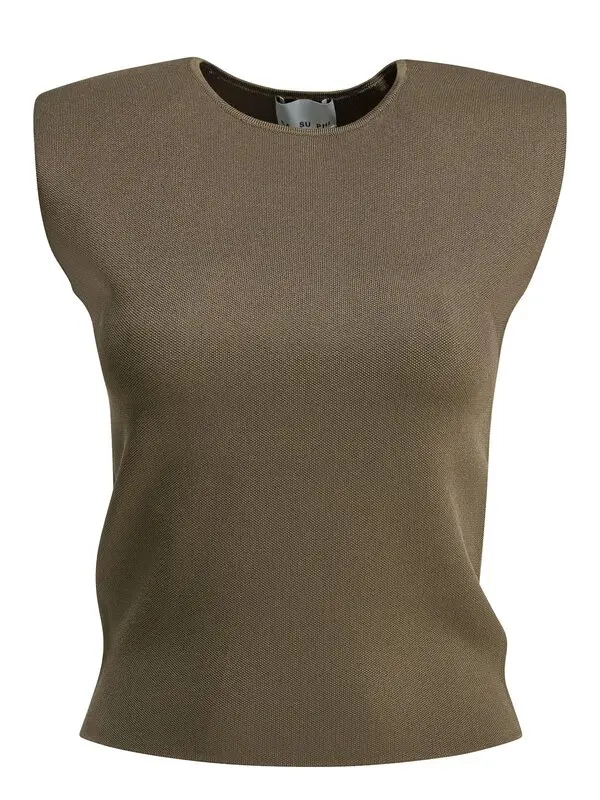 SA SU PHI Sleeveless Silk Top - Green