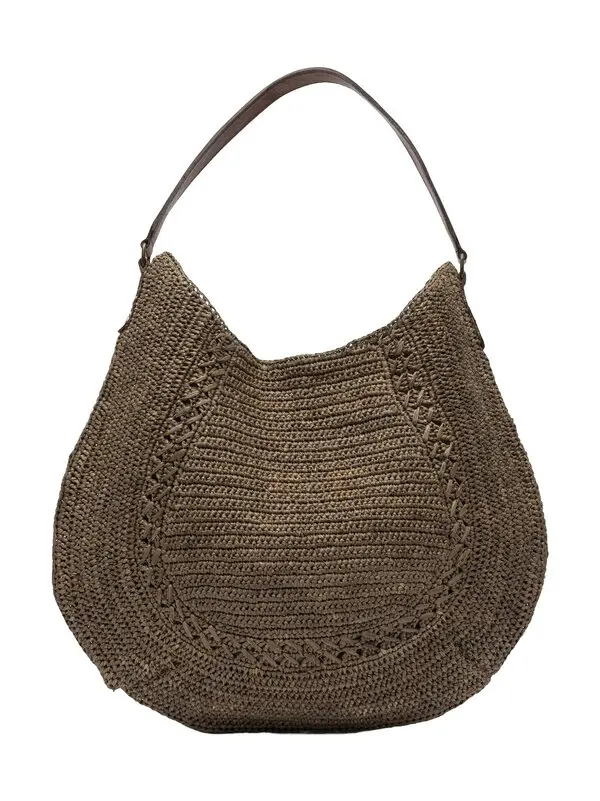 IBELIV Raffia Shoulder Bag - Brown