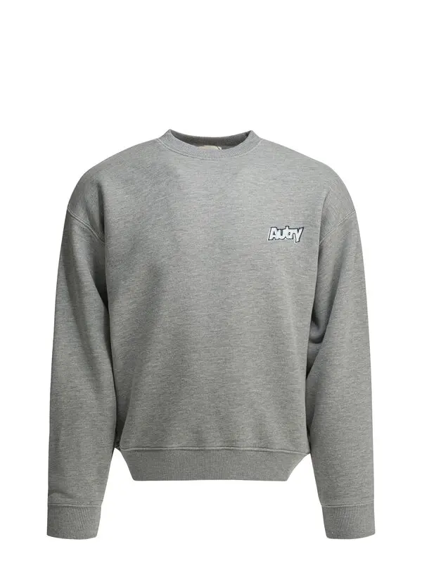 AUTRY Crewneck Sweatshirt With Embroidered Logo - Grey
