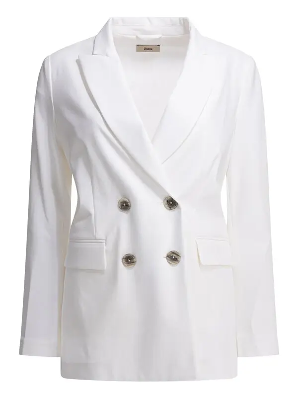 Herno Double-breasted Blazer - White
