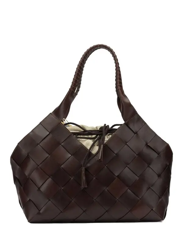 Dragon Diffusion Castello' Medium Shoulder Bag - Brown