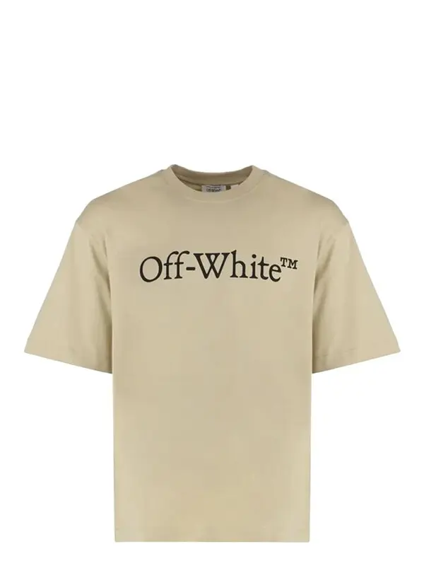 Off-White Logo T Shirt - Beige