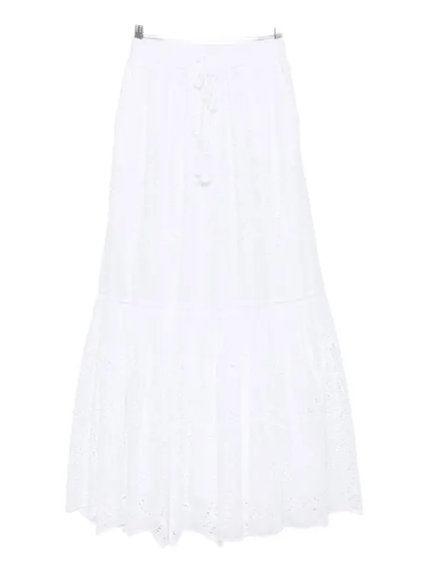 ERMANNO FIRENZE Cotton Long Skirt - White