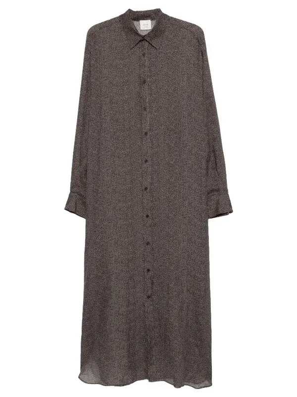 ALYSI Chemisier Long Dress - Grey