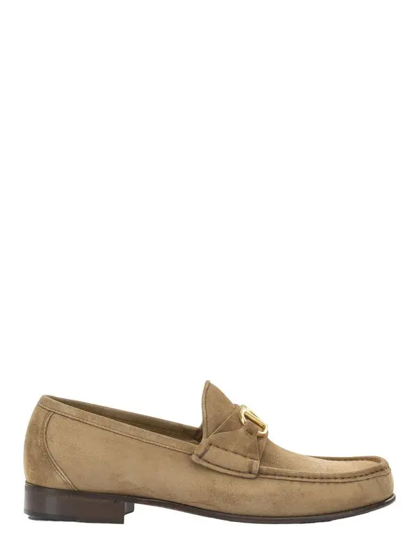 Valentino Garavani Suede Loafers - Beige