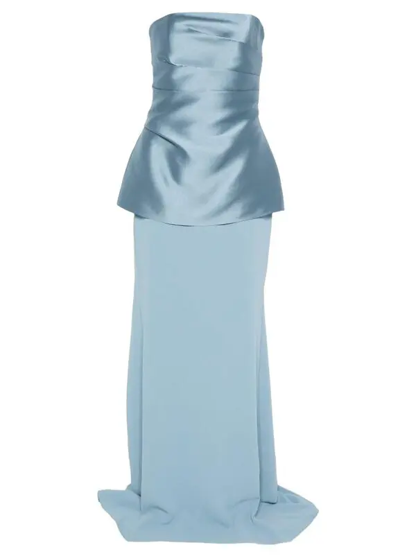 Solace London Alia Maxi Dress - Clear Blue