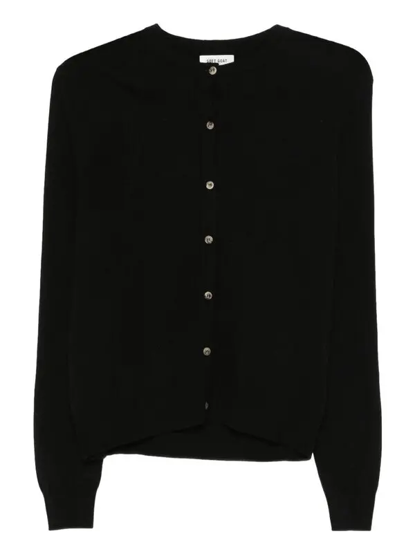Soft Goat Cashmere Cardigan - Black