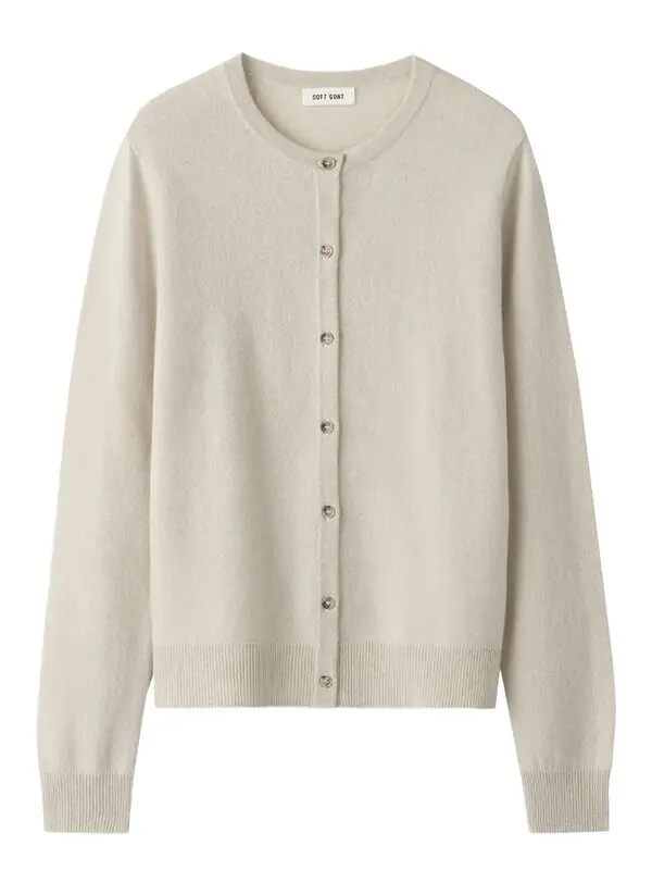 Soft Goat Cashmere Cardigan - Beige