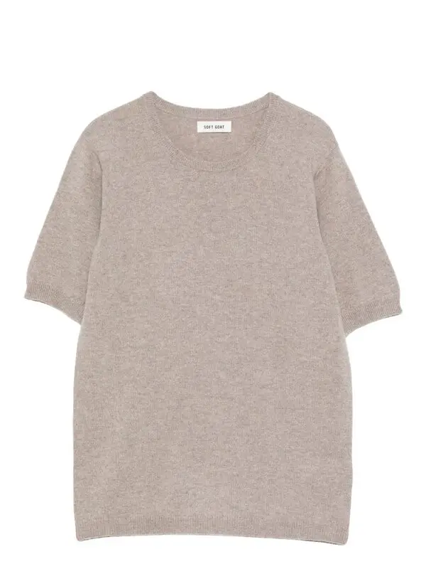 Soft Goat Cashmere Crewneck Sweater - Grey
