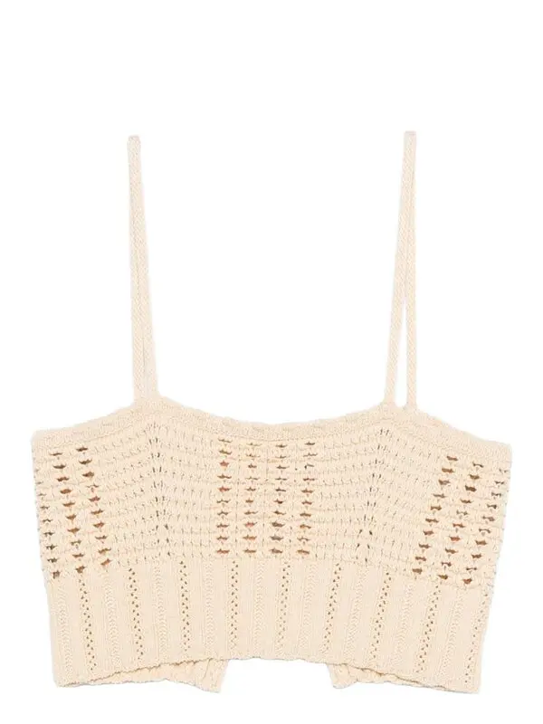 FORTE_FORTE Knitted Bralette Top - Beige