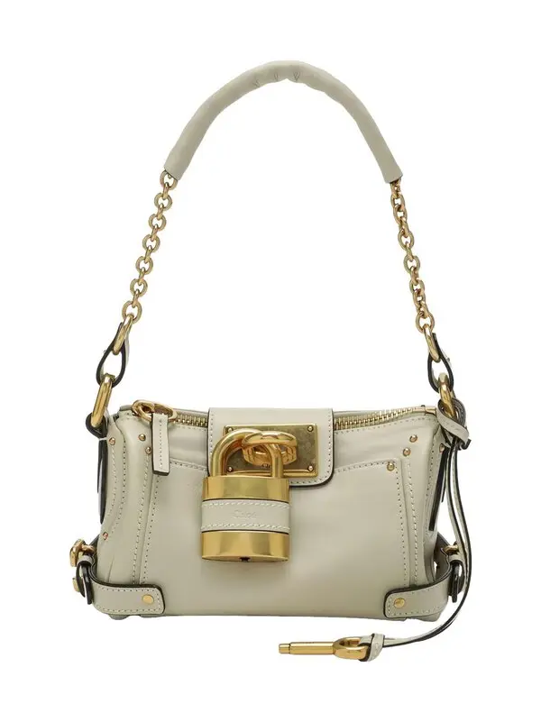 Chloé Paddington Small Leather Shoulder Bag - Beige