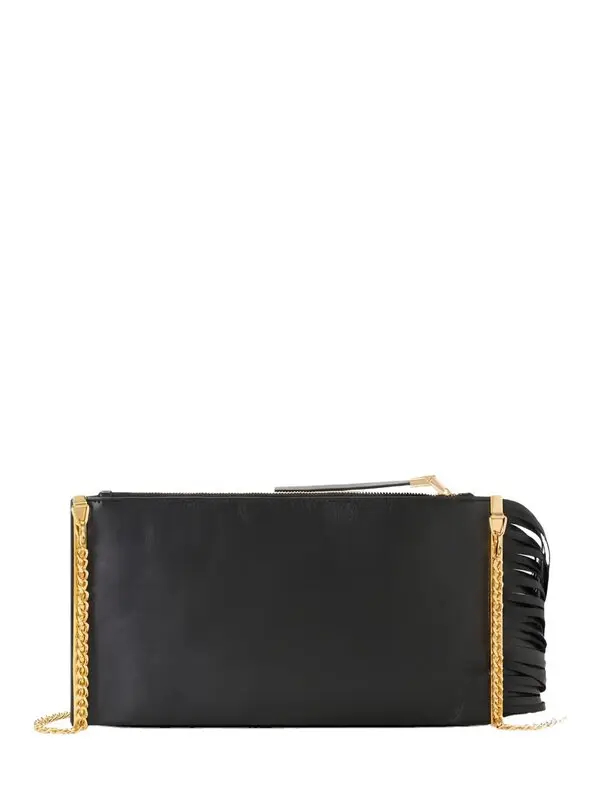 Elisabetta Franchi Leather Clutch - Black