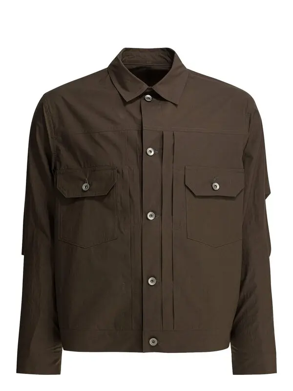 Sacai Typewriter Overshirt Jacket - Brown