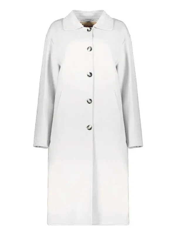 Herno Tailored Wool Coat - White