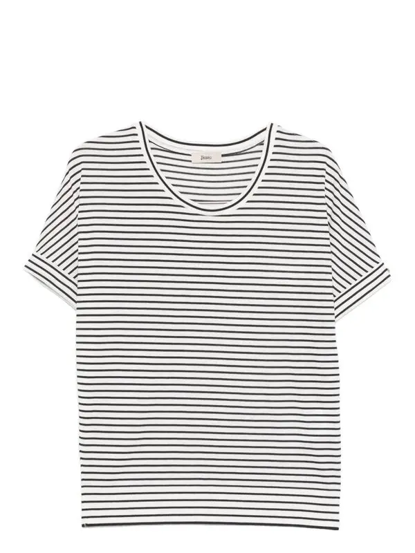 Herno Striped Cotton T-shirt - White