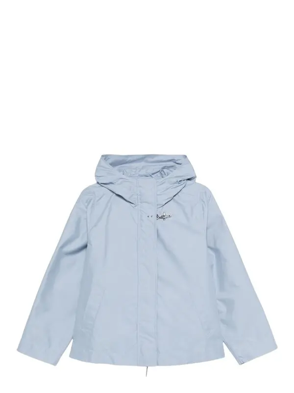 FAY Short Hooded Parka Coat - Clear Blue