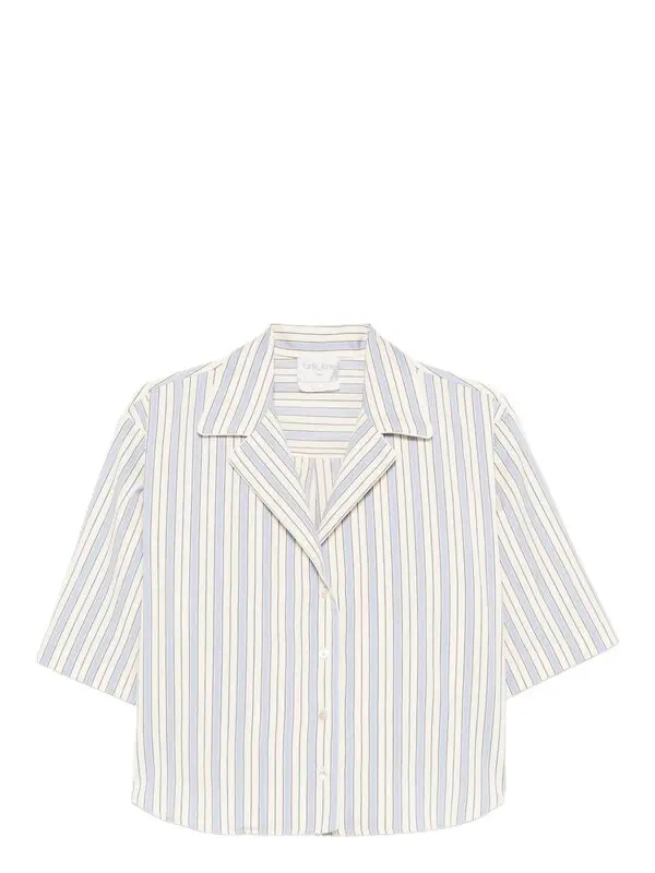 FORTE_FORTE Striped Shirt - Clear Blue