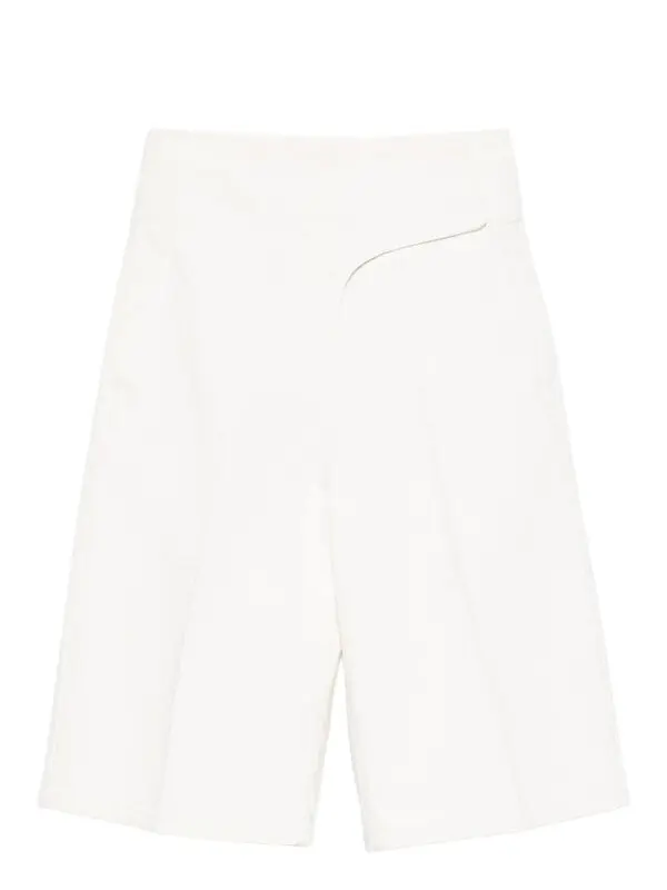 Ami Cotton Bermuda Shorts - Beige