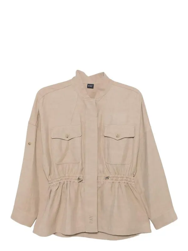 FAY Cotton Overshirt - Marrone Chiaro