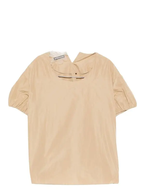 SUSANNE BOMMER Balloon Sleeves Top - Beige