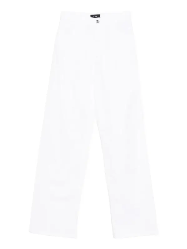 FAY Denim Cotton Jeans - White