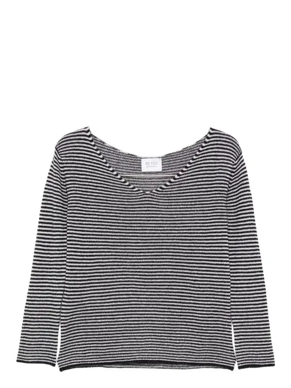 BEYOU Cashmere V-neck Sweater - Black