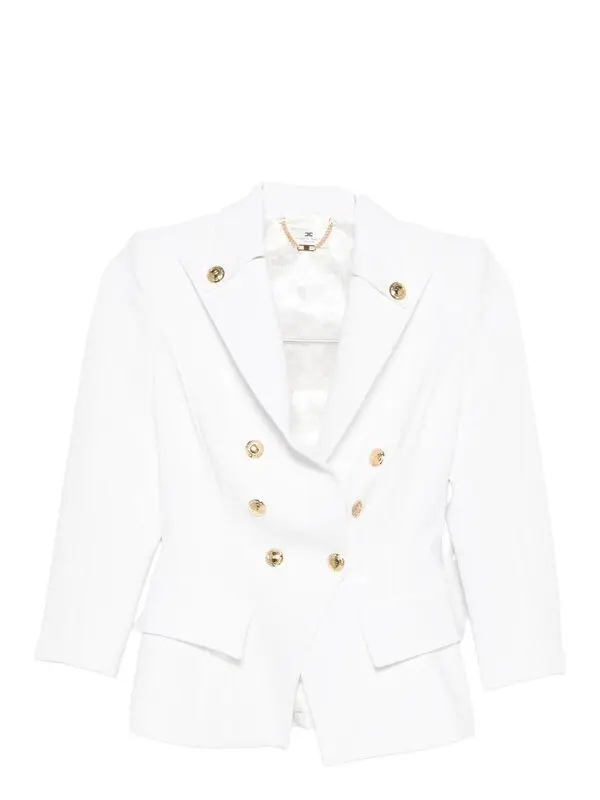 Elisabetta Franchi Double-breasted Jacket - Ivory