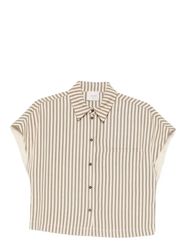 ALYSI Striped Shirt - Green