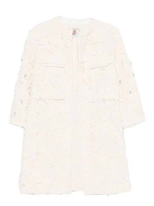 BYE Cotton Blend Caban Coat - Cream