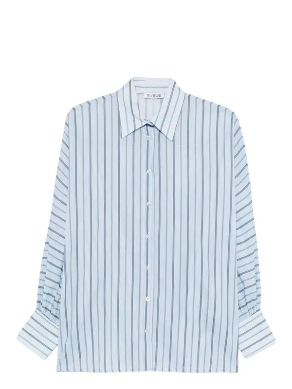 SOSUE Antonia Cotton Shirt - Clear Blue